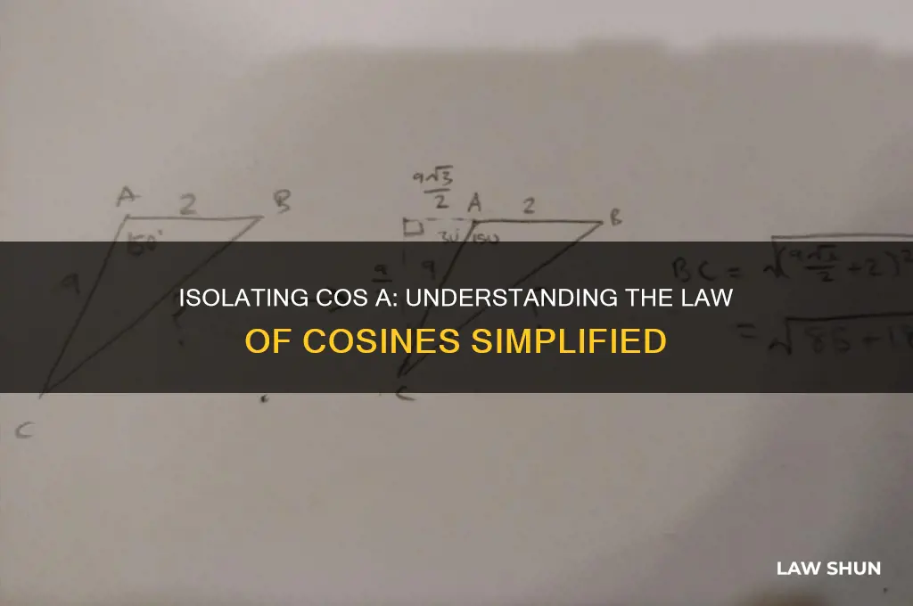 Isolating Cos A: Understanding The Law Of Cosines Simplified | LawShun