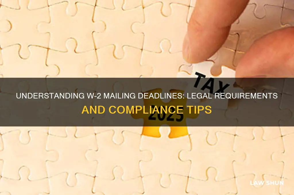 Understanding W-2 Mailing Deadlines: Legal Requirements And Compliance ...