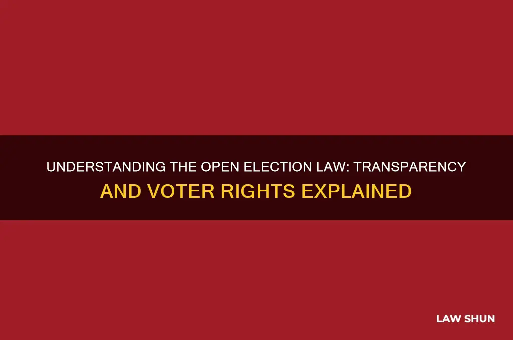 Understanding The Open Election Law: Transparency And Voter Rights ...
