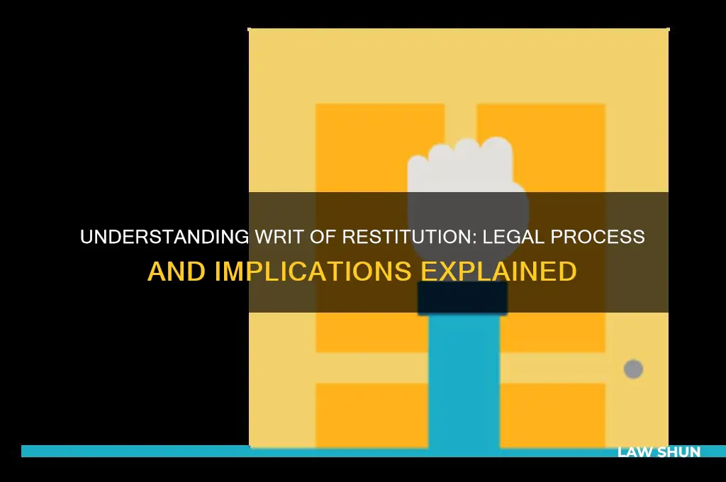 Understanding Writ Of Restitution: Legal Process And Implications ...