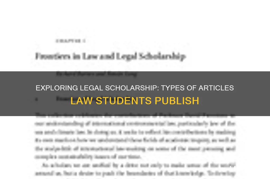 Exploring Legal Scholarship: Types Of Articles Law Students Publish ...