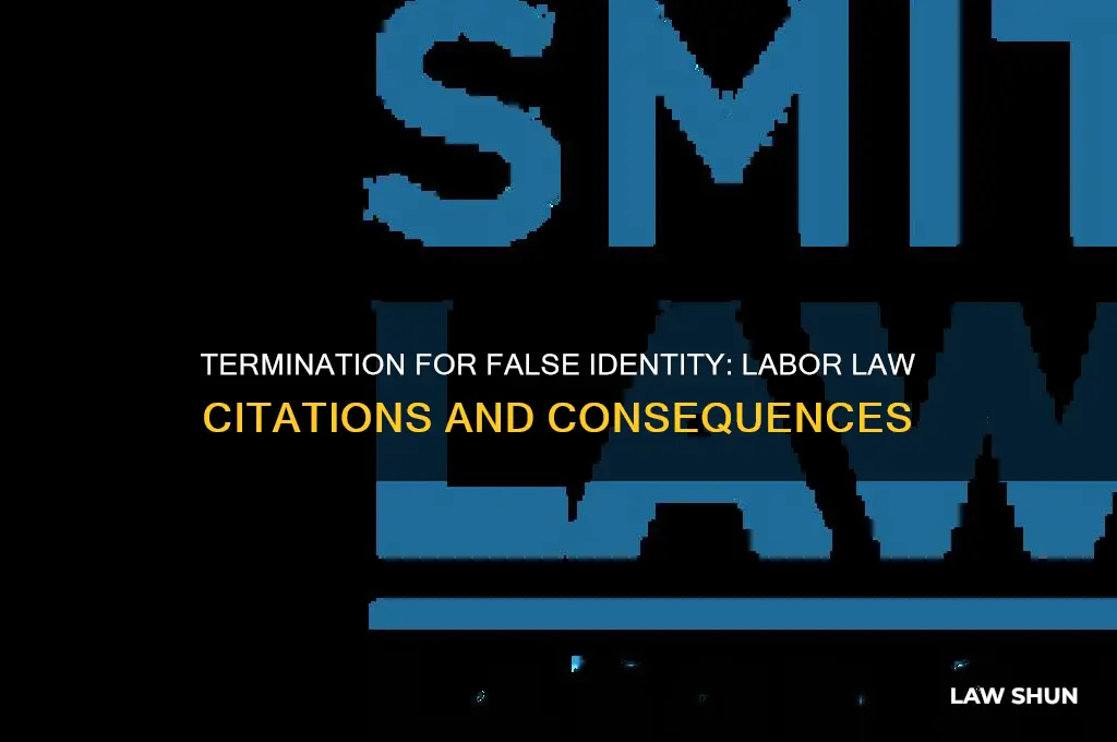Termination For False Identity: Labor Law Citations And Consequences ...
