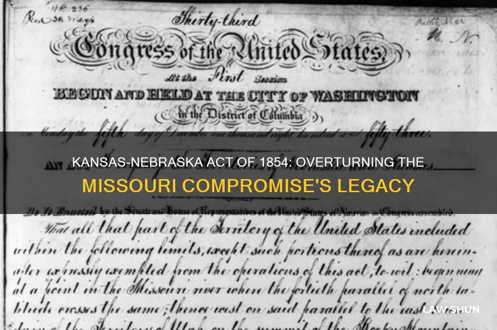 Kansas-Nebraska Act Of 1854: Overturning The Missouri Compromise's ...