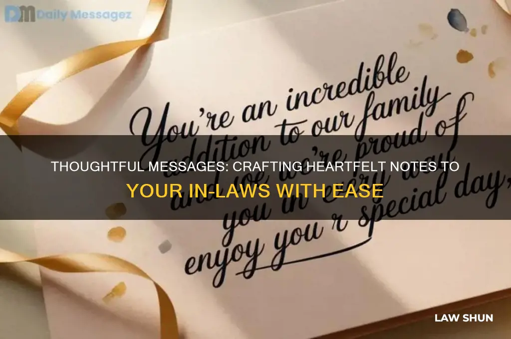Thoughtful Messages: Crafting Heartfelt Notes To Your In-Laws With Ease ...