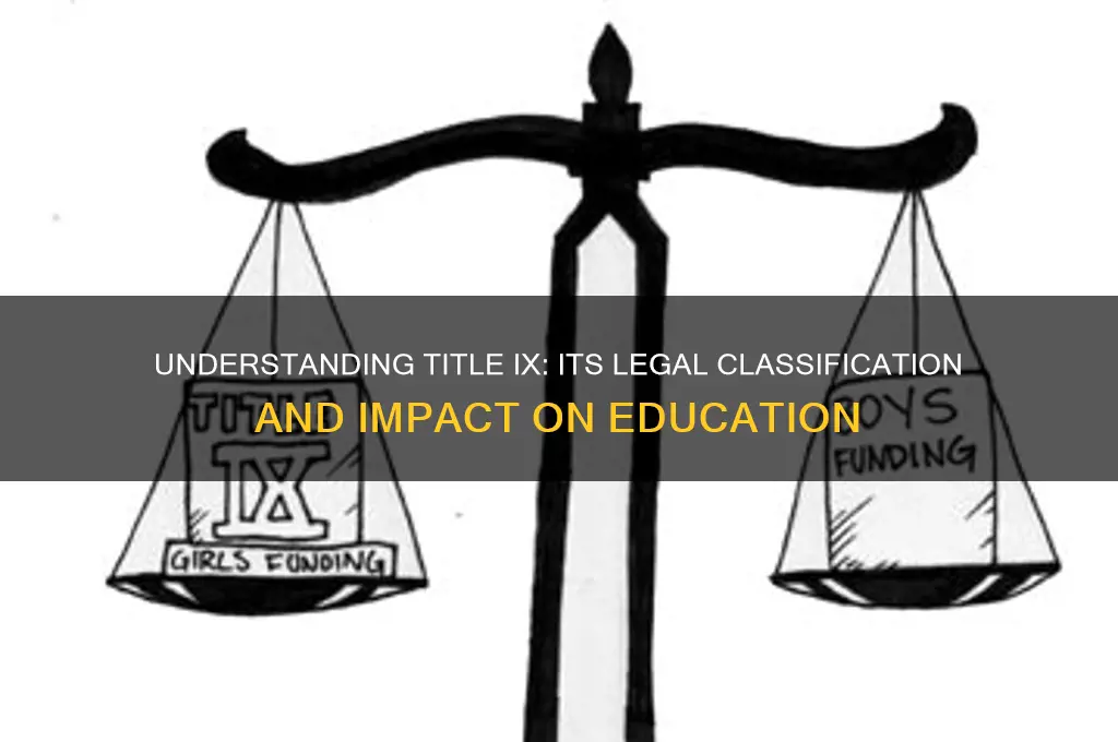 Understanding Title Ix: Its Legal Classification And Impact On ...