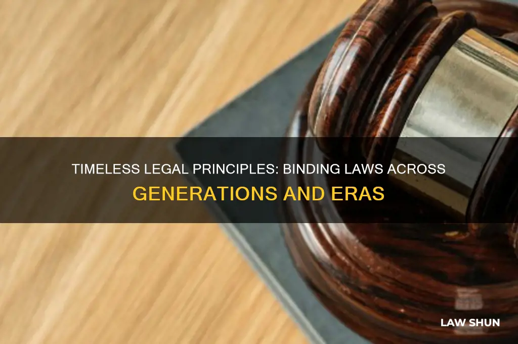 Timeless Legal Principles: Binding Laws Across Generations And Eras ...