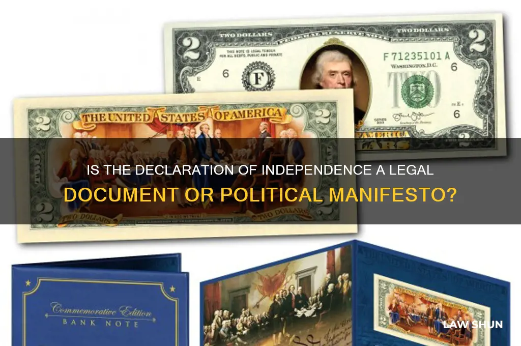 Is The Declaration Of Independence A Legal Document Or Political ...