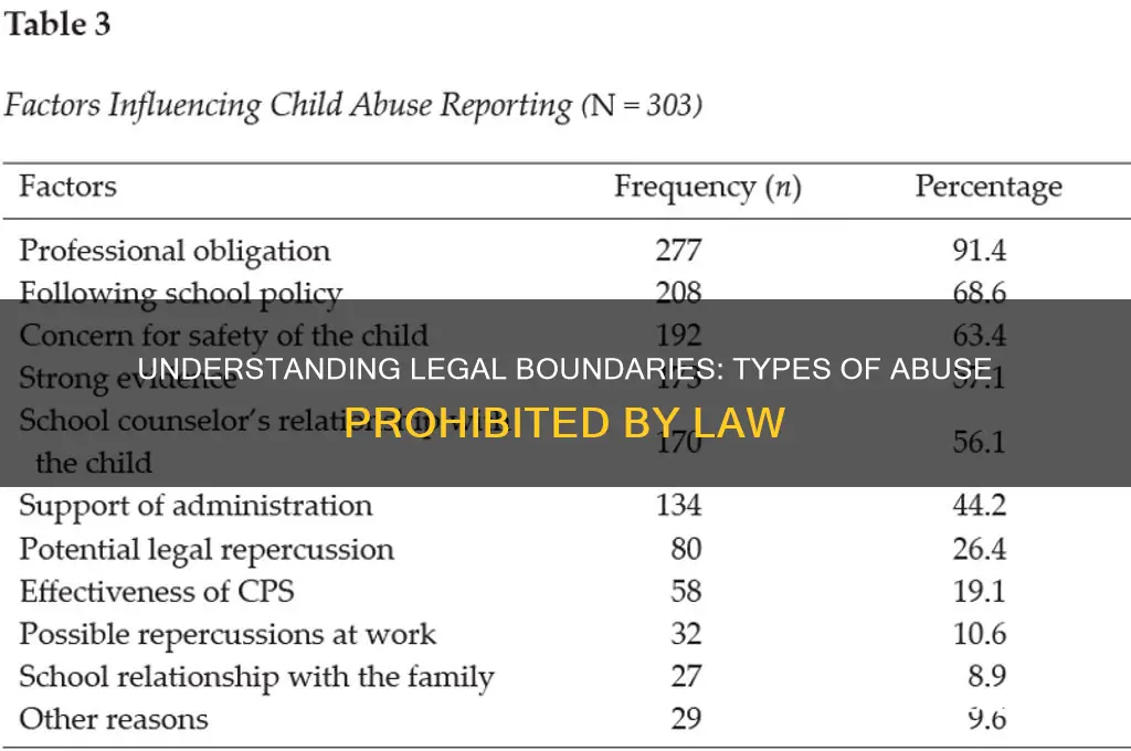 Understanding Legal Boundaries: Types Of Abuse Prohibited By Law | LawShun