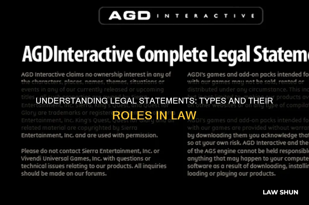 Understanding Legal Statements: Types And Their Roles In Law | LawShun