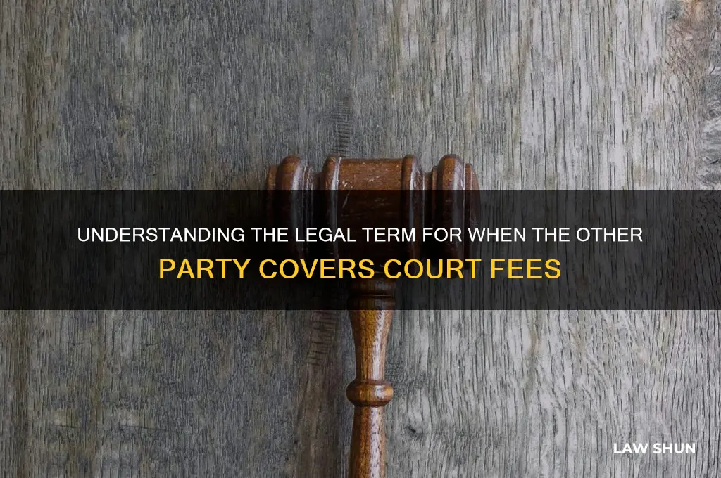 Understanding The Legal Term For When The Other Party Covers Court Fees ...