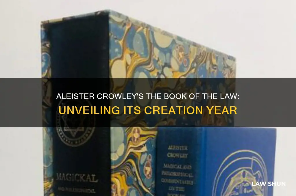 Aleister Crowley's The Book Of The Law: Unveiling Its Creation Year ...