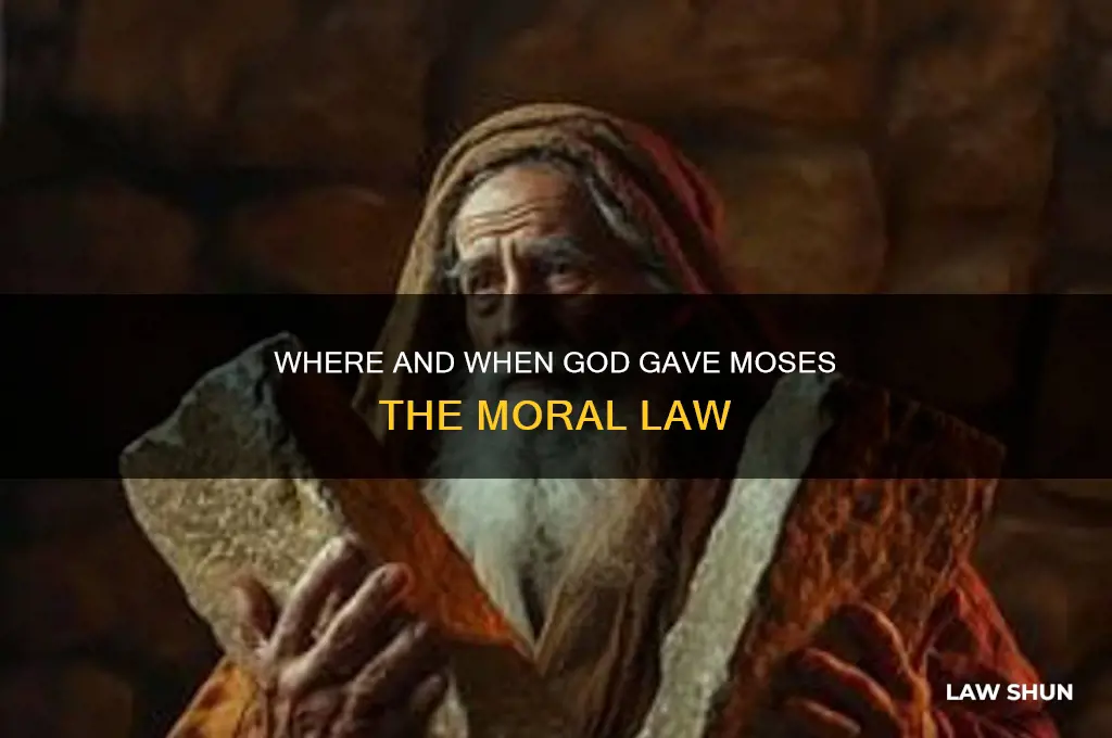Where And When God Gave Moses The Moral Law | LawShun