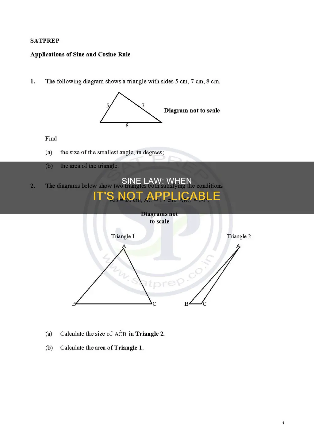 Sine Law: When It's Not Applicable | LawShun