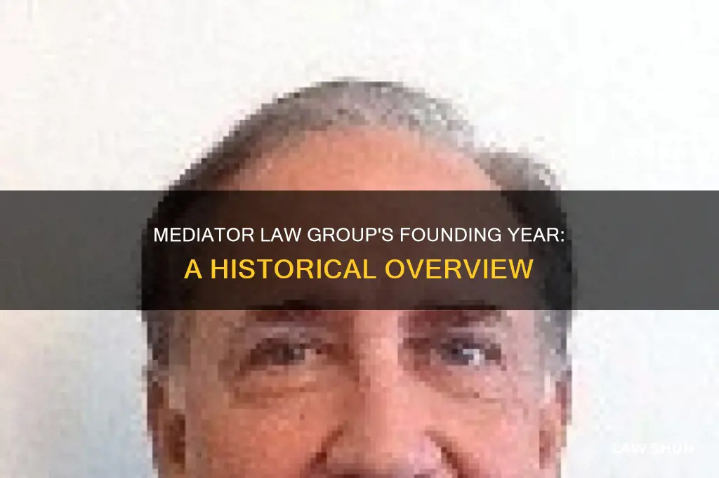 Mediator Law Group's Founding Year: A Historical Overview | LawShun