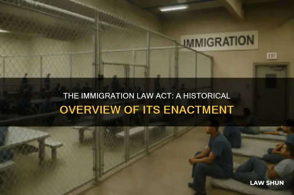 The Immigration Law Act: A Historical Overview Of Its Enactment | LawShun