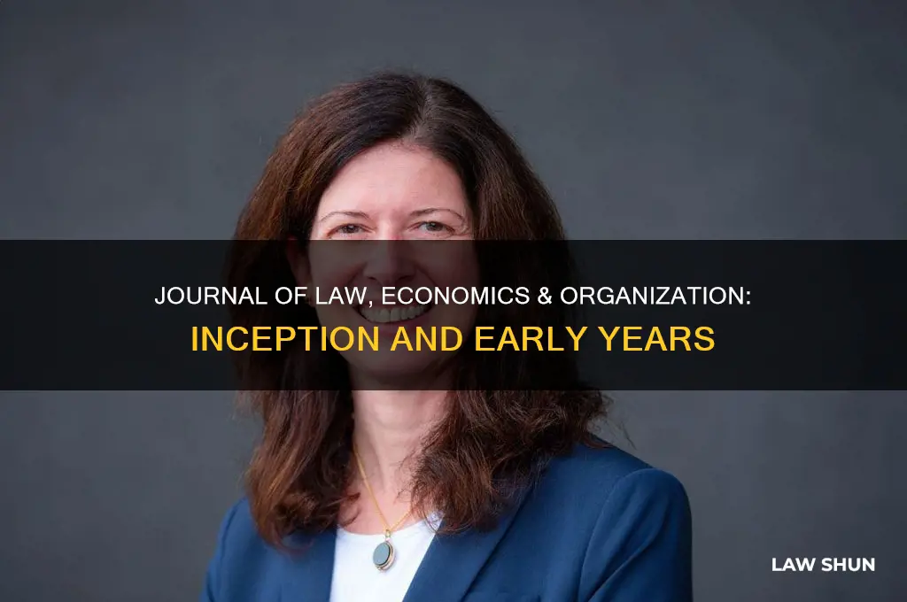 Journal Of Law, Economics & Organization: Inception And Early Years ...