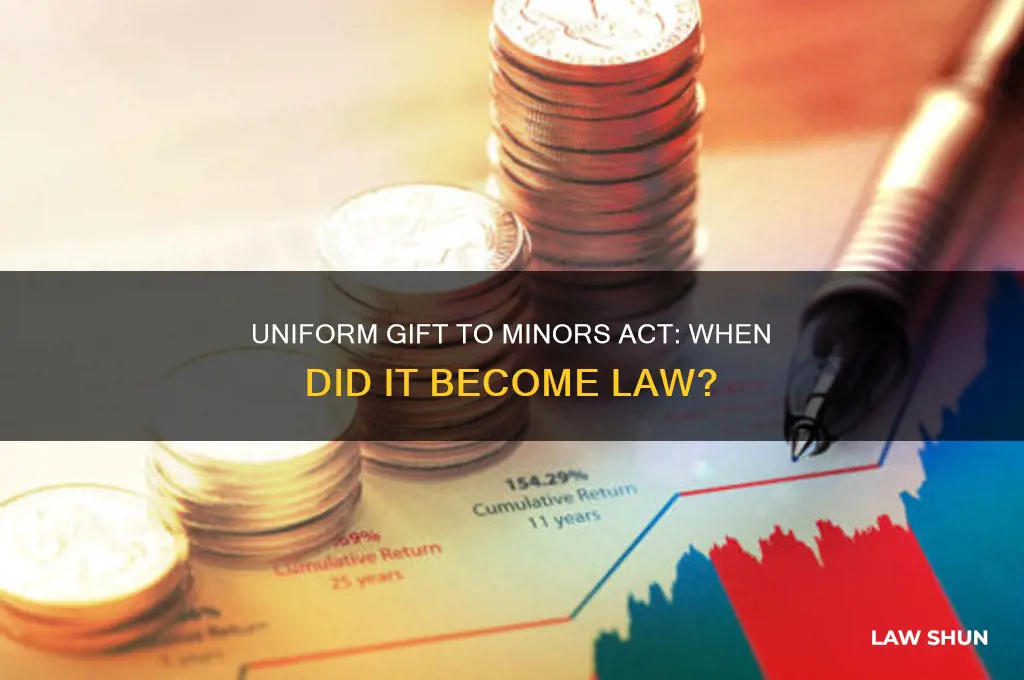 Uniform Gift To Minors Act: When Did It Become Law? | LawShun