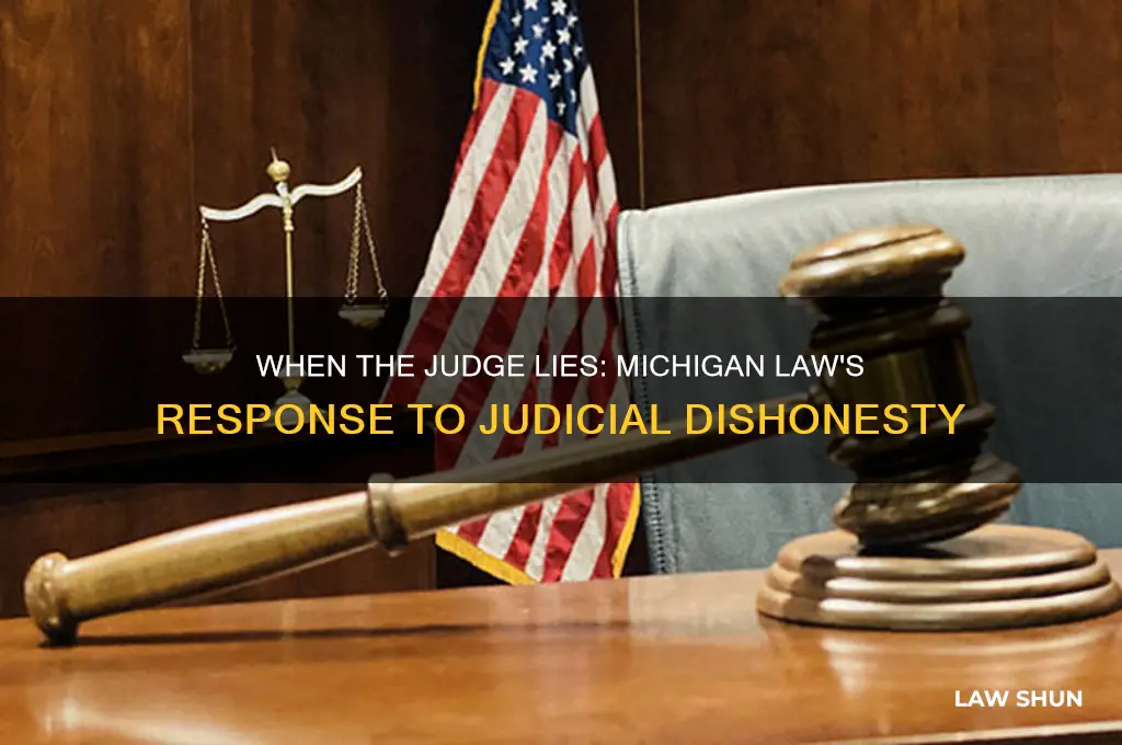 When The Judge Lies: Michigan Law's Response To Judicial Dishonesty ...