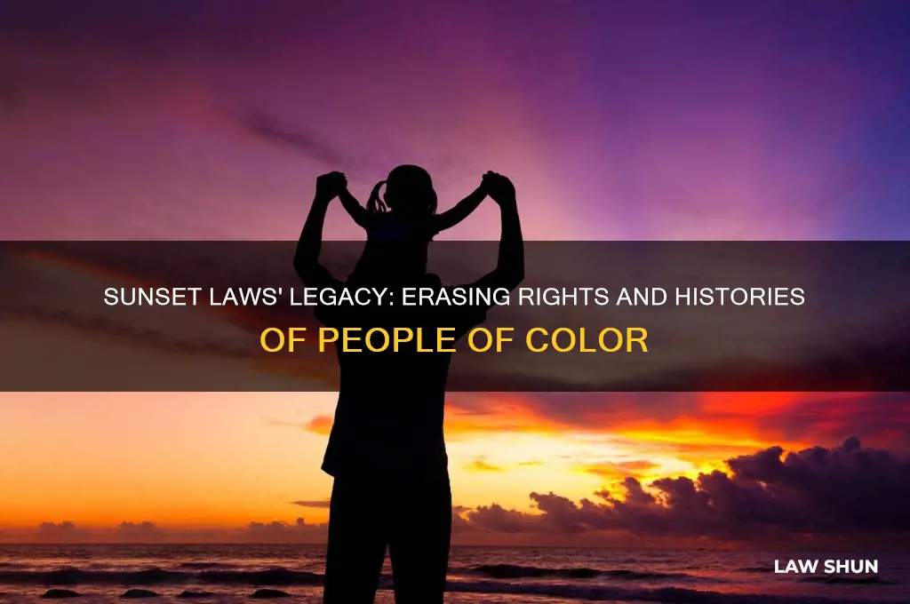 Sunset Laws' Legacy: Erasing Rights And Histories Of People Of Color ...