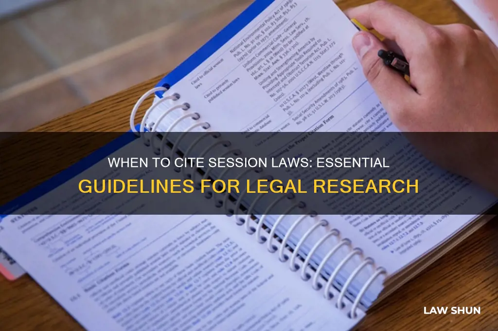 When To Cite Session Laws: Essential Guidelines For Legal Research ...