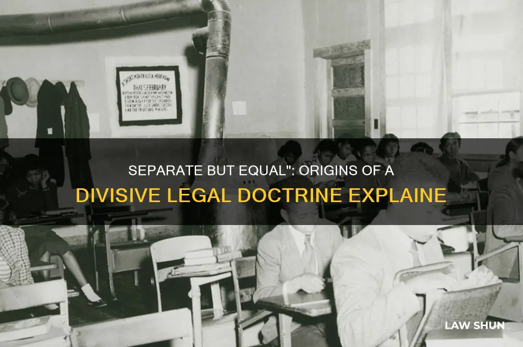 Separate But Equal": Origins Of A Divisive Legal Doctrine Explaine ...