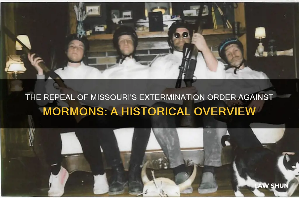 The Repeal Of Missouri's Extermination Order Against Mormons: A ...