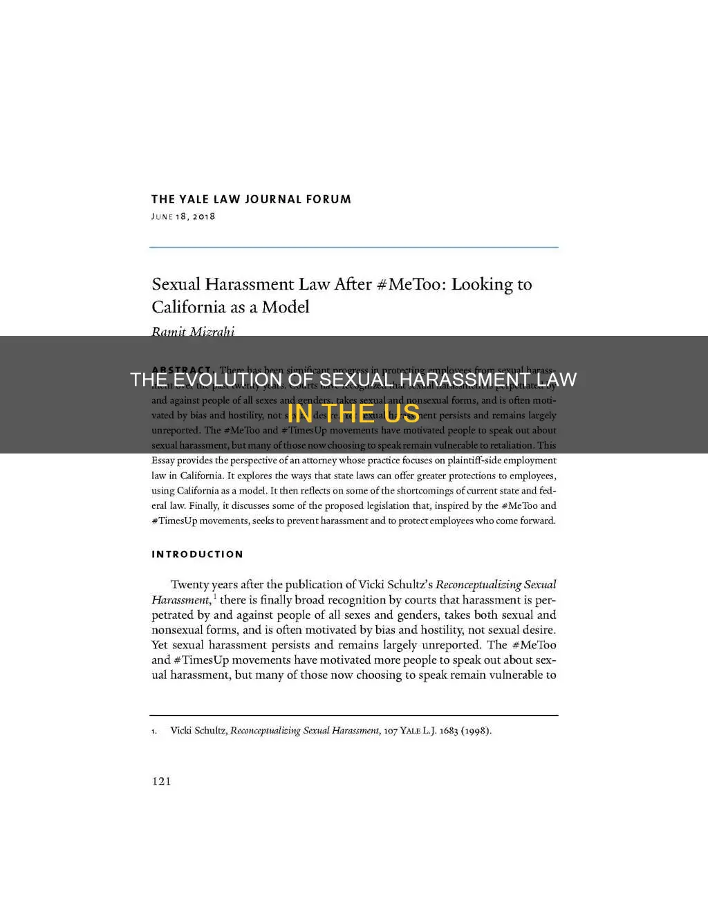 The Evolution Of Sexual Harassment Law In The Us | LawShun