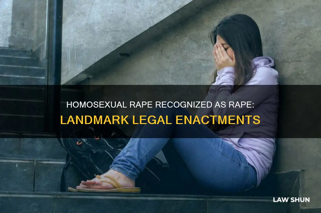 Homosexual Rape Recognized As Rape: Landmark Legal Enactments | LawShun