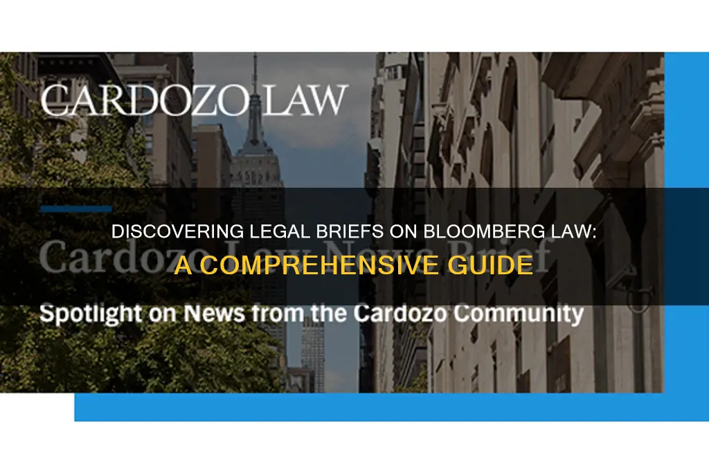Discovering Legal Briefs On Bloomberg Law: A Comprehensive Guide | LawShun