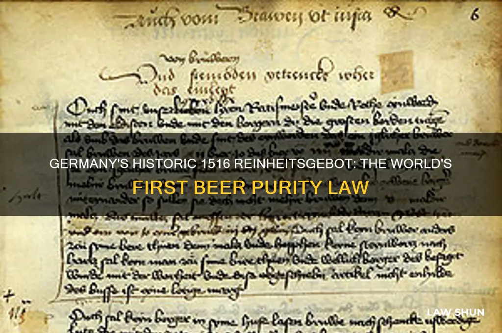 Germany's Historic 1516 Reinheitsgebot: The World's First Beer Purity ...