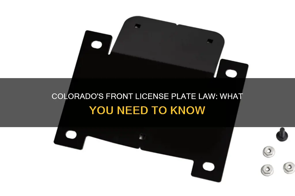 Colorado's Front License Plate Law: What You Need To Know | LawShun