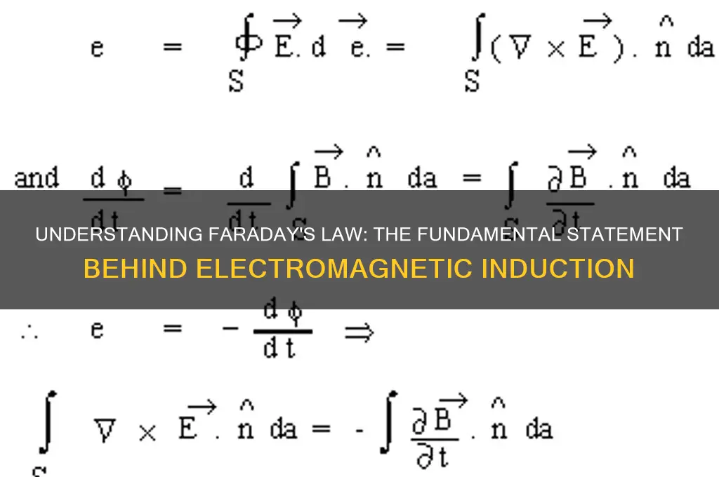Understanding Faraday's Law: The Fundamental Statement Behind ...