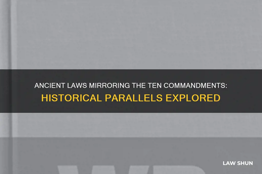 Ancient Laws Mirroring The Ten Commandments: Historical Parallels ...