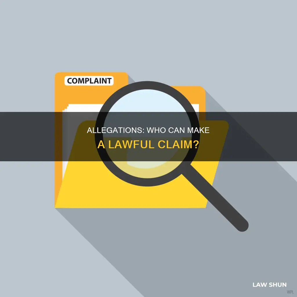 Allegations: Who Can Make A Lawful Claim? | LawShun