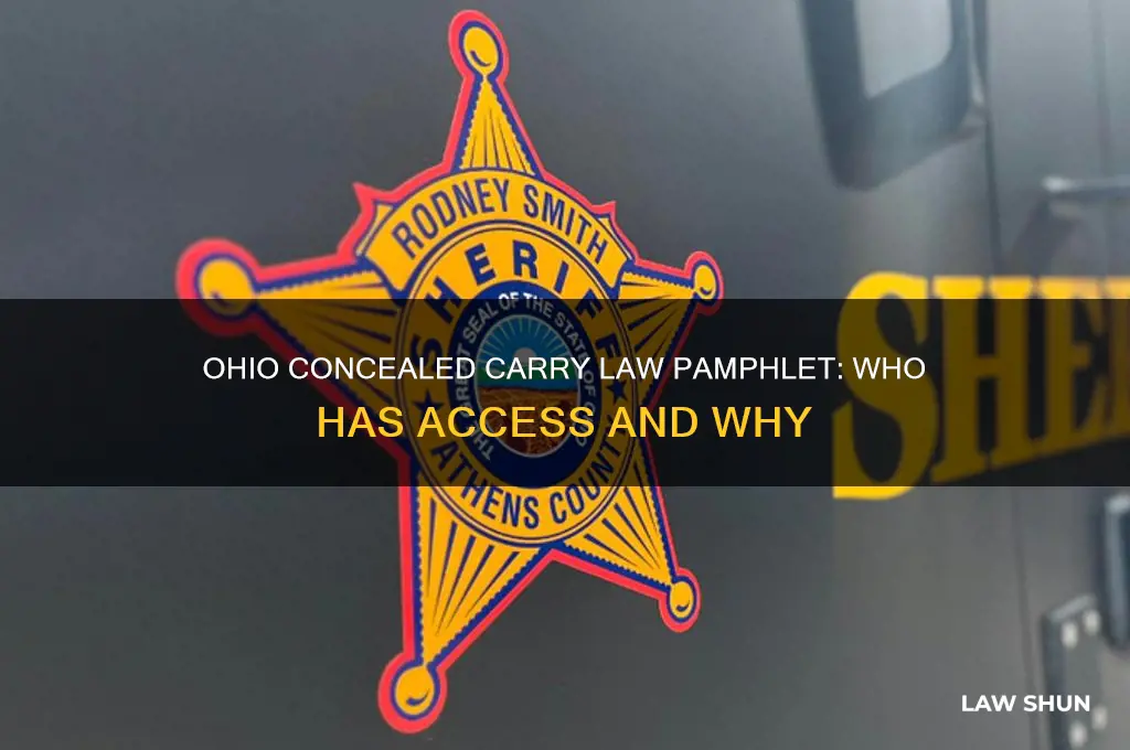 Ohio Concealed Carry Law Pamphlet: Who Has Access And Why | LawShun