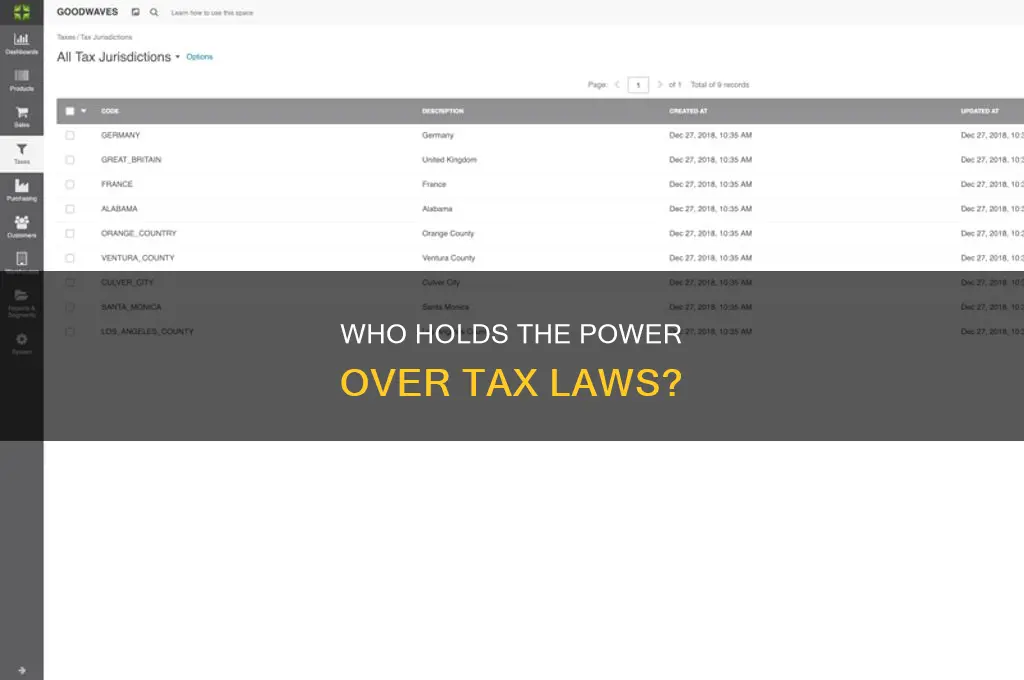 Who Holds The Power Over Tax Laws? | LawShun