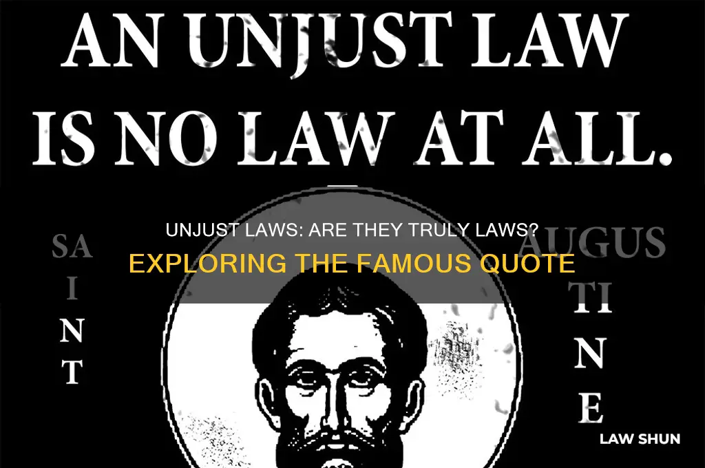 Unjust Laws: Are They Truly Laws? Exploring The Famous Quote | LawShun