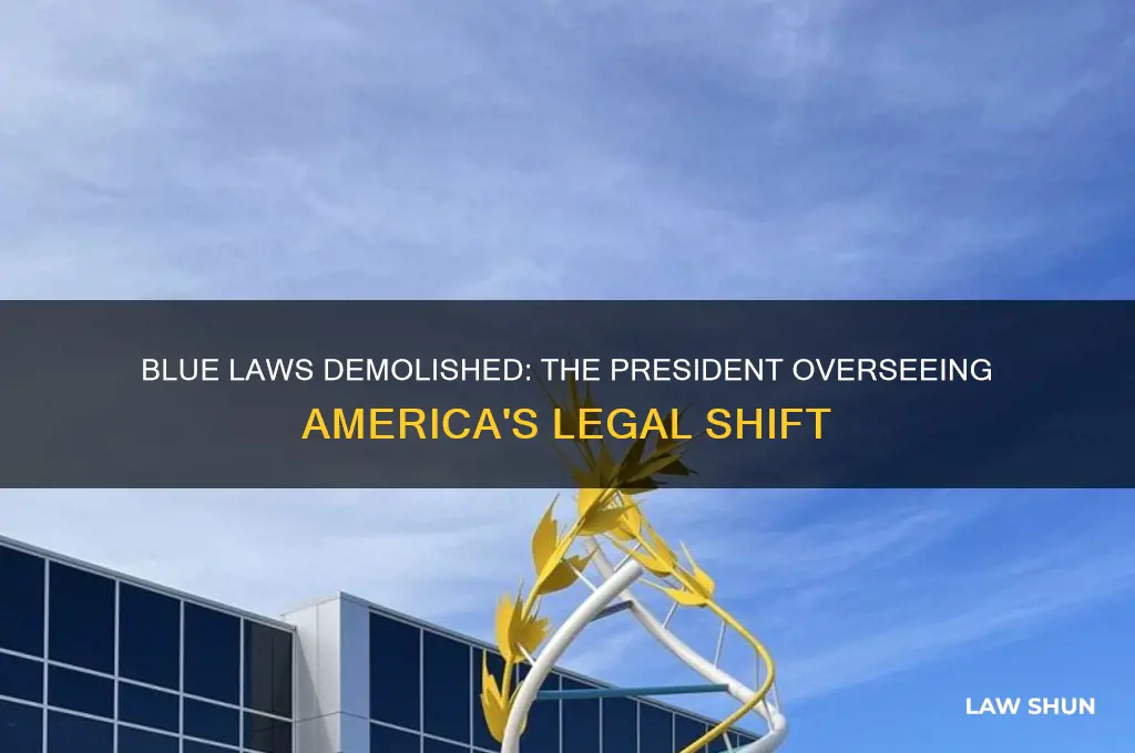 Blue Laws Demolished: The President Overseeing America's Legal Shift ...