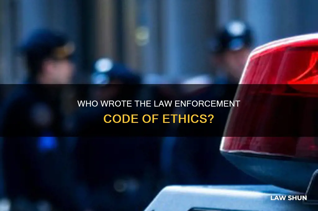 Who Wrote The Law Enforcement Code Of Ethics? | LawShun