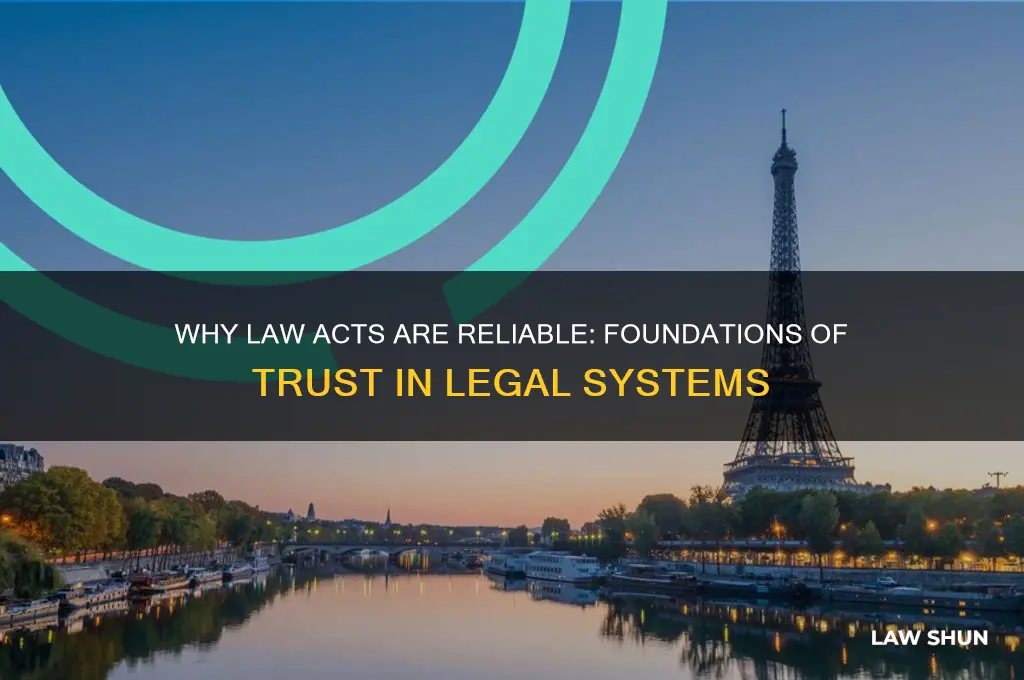 Why Law Acts Are Reliable: Foundations Of Trust In Legal Systems | LawShun